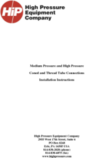 Medium Pressure Connections | High Pressure Company